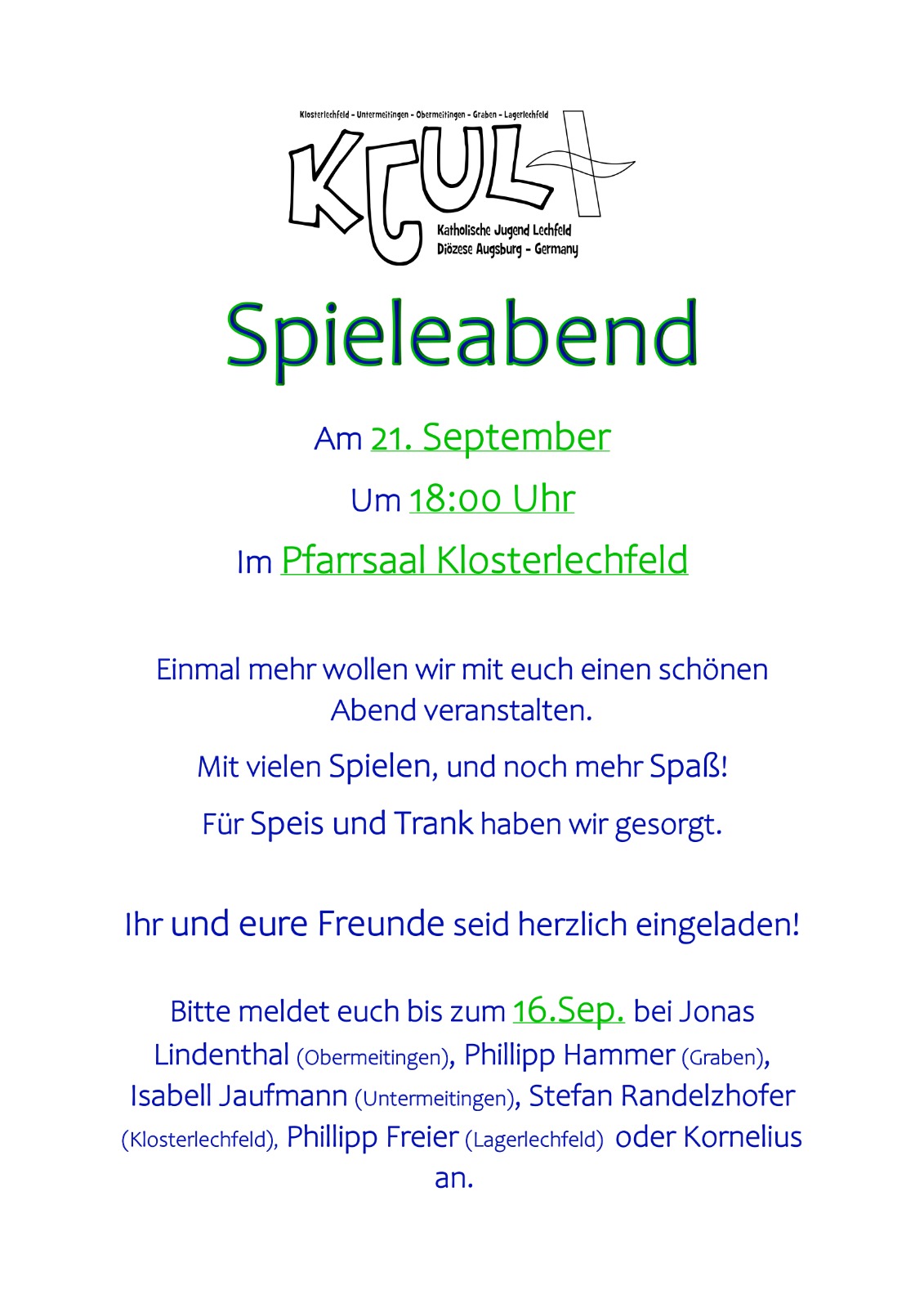 Einladung zum Spieleabend – kjul.org